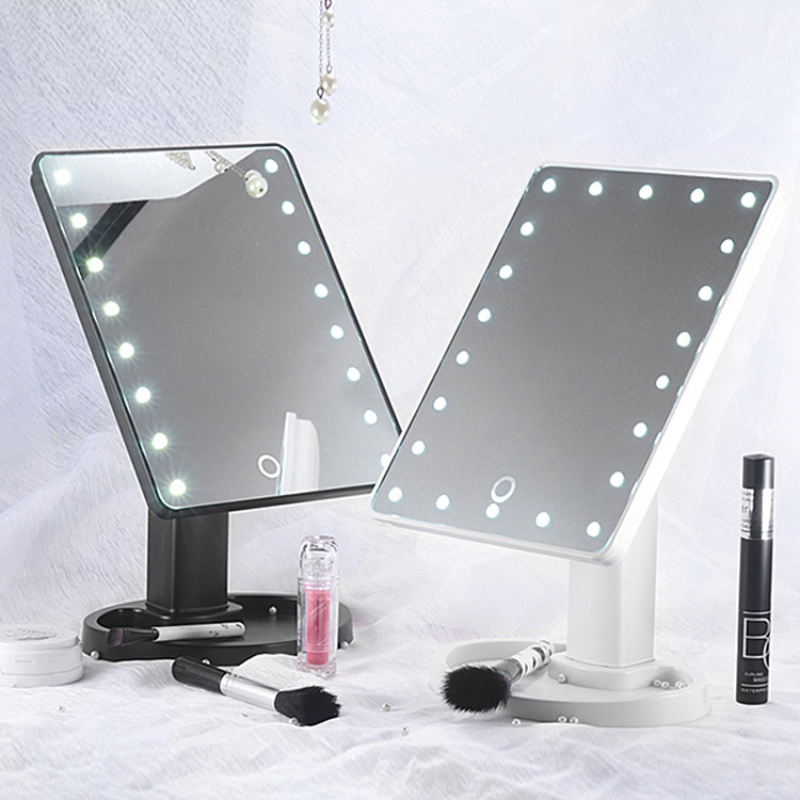 Large LED Makeup Mirror 💡 | 360° Rotating Light🔥 – infazon